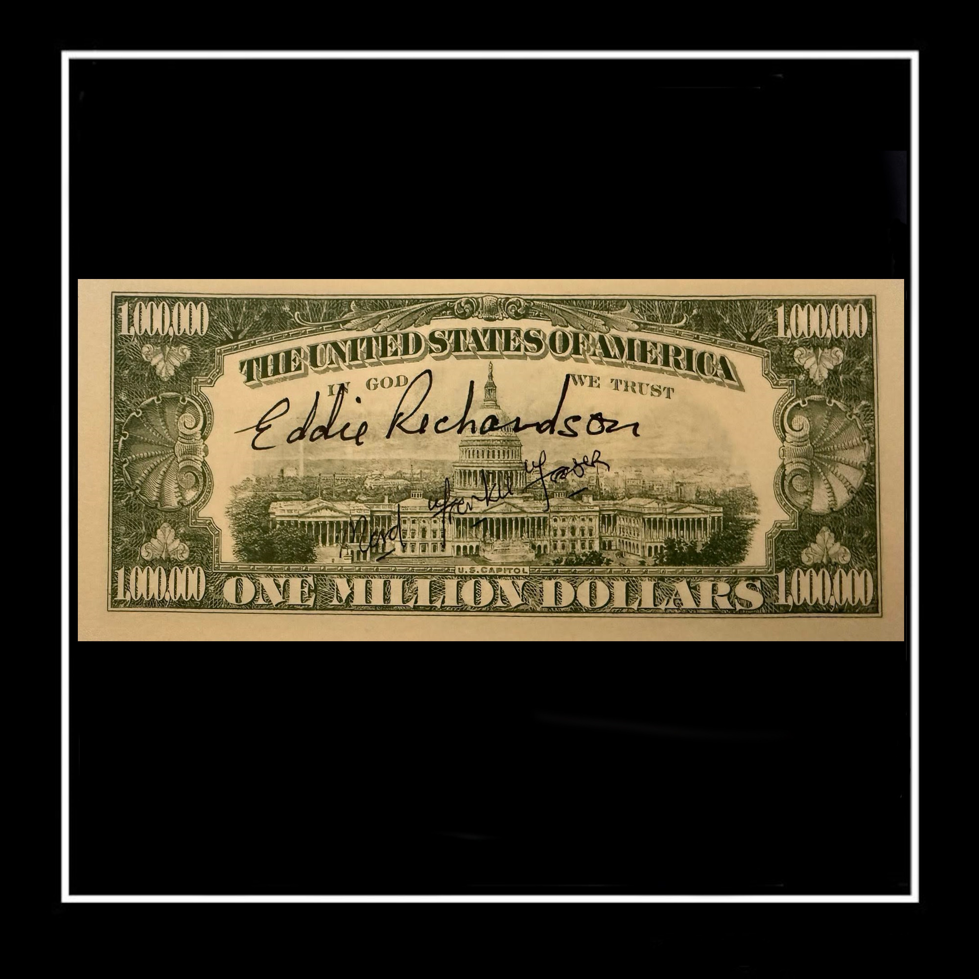 HAND SIGNED EDDIE RICHARDSON & MAD FRANKIE FRASER NOTE – Gangster Stuff