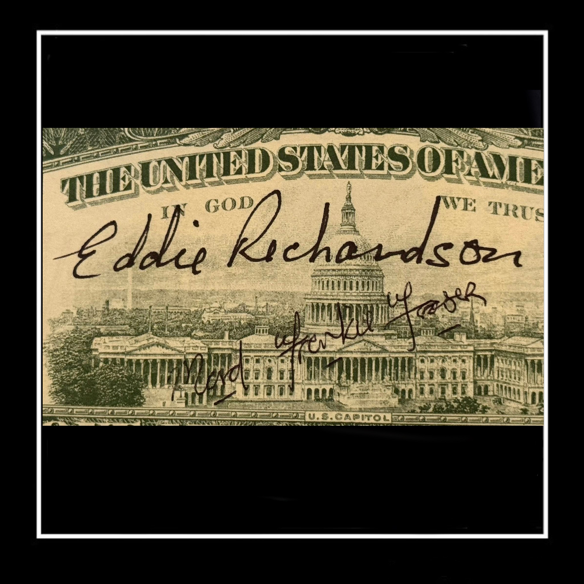 HAND SIGNED EDDIE RICHARDSON & MAD FRANKIE FRASER NOTE – Gangster Stuff