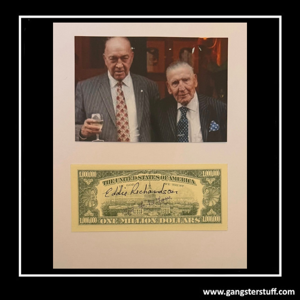 HAND SIGNED EDDIE RICHARDSON & MAD FRANKIE FRASER NOTE – Gangster Stuff